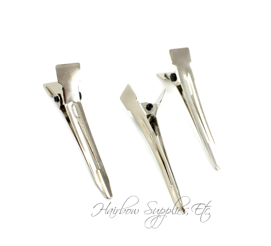 Single Prong Alligator Clips - 1-3/4 inches - Hairbow Supplies, Etc.